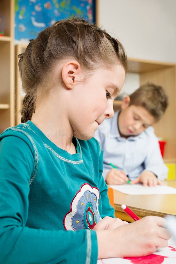 Children at school stock image. Image of school, highlighters - 51015369