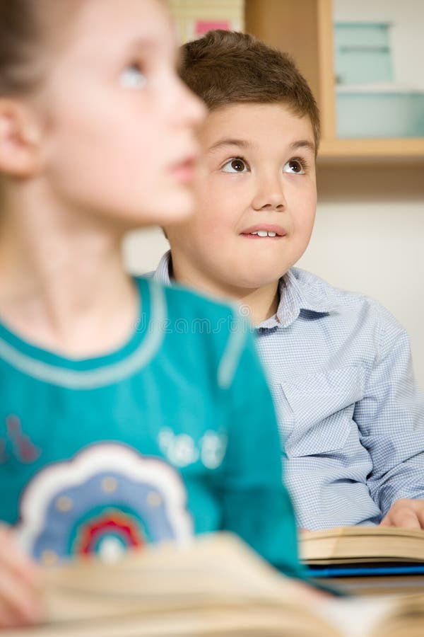 Children at school stock image. Image of book, portrait - 51015375