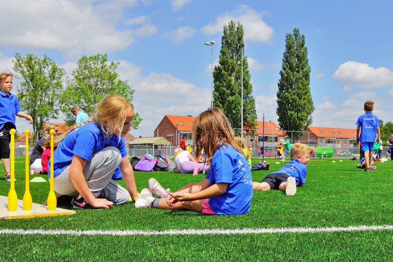 School Children on Sports Day Editorial Photo - Image of instructor ...