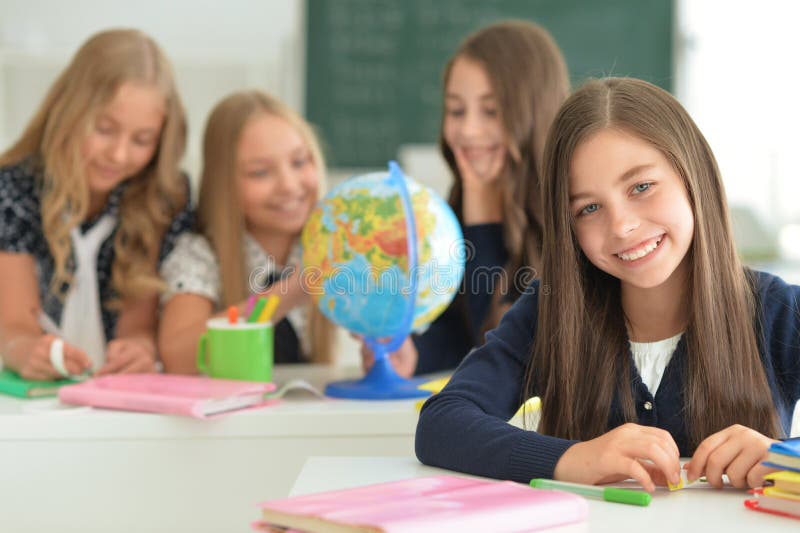 Children at School in Lessons Stock Image - Image of grade, classroom ...