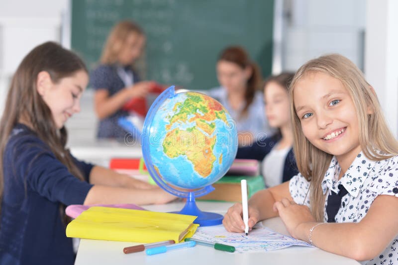 Children at School in Lessons Stock Image - Image of cheerful ...