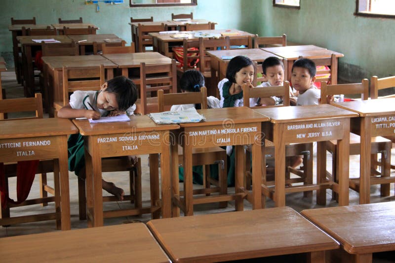 Young Girl Student at School, Portrait, Myanmar Editorial Stock Image ...