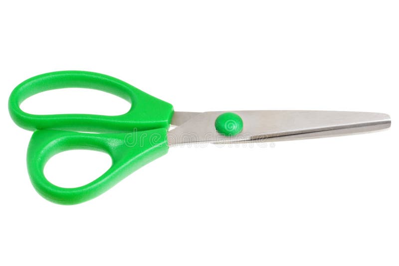 Children scissors stock photo. Image of cutout, green - 10907318