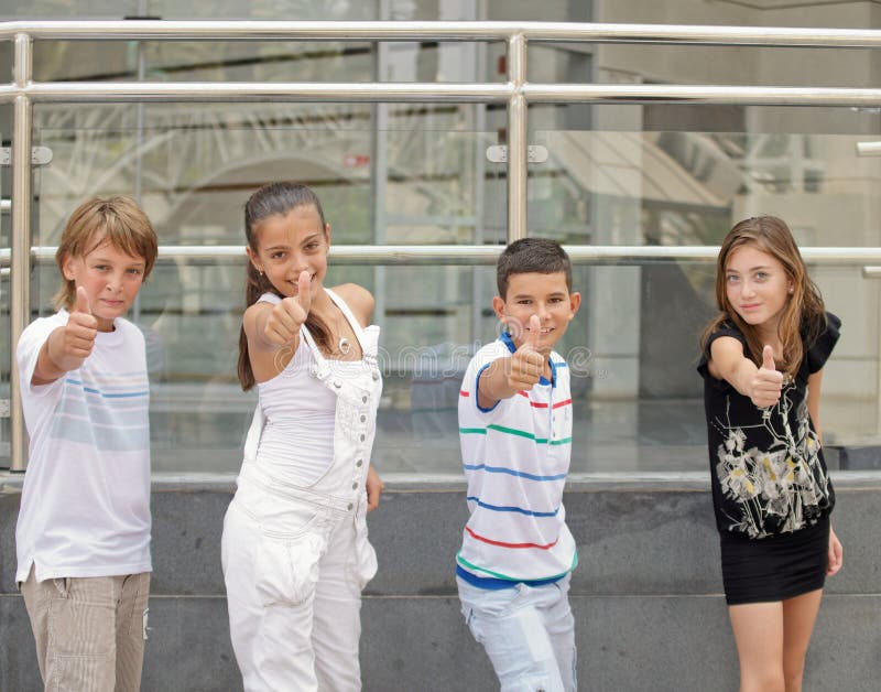 Children show ok. stock photo. Image of bowtie, showing - 15891440