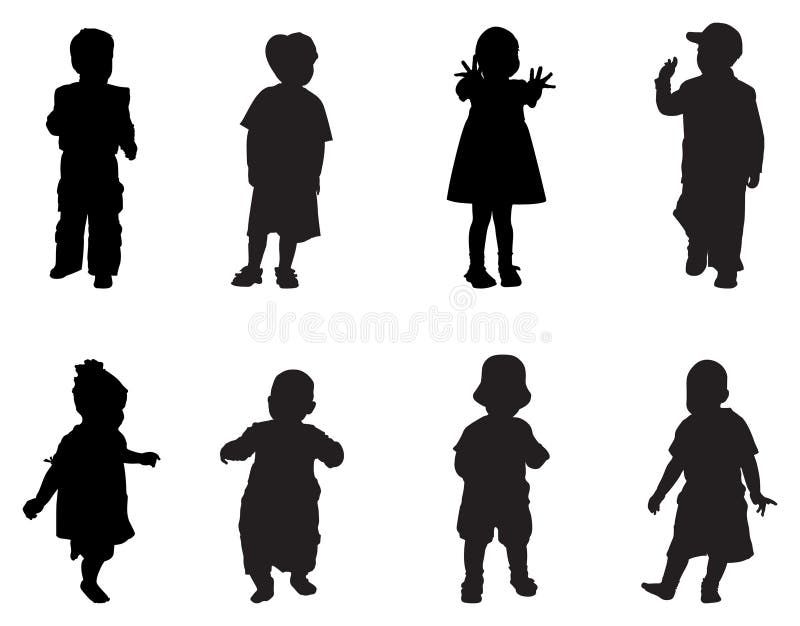 Children Silhouette Stock Illustrations – 141,373 Children Silhouette ...
