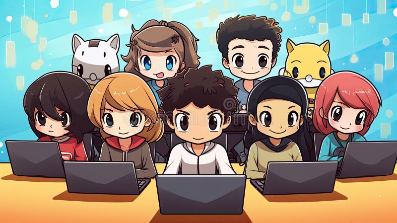 Children Sitting at Computer. Digital Literacy from Young Age ...