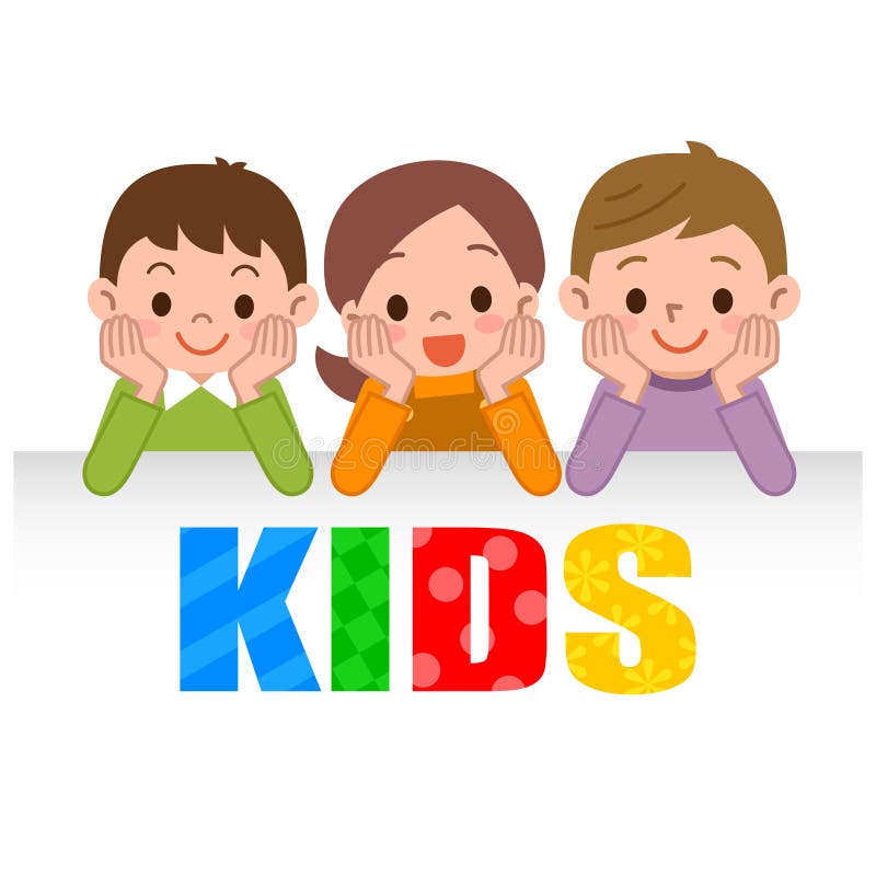 Children smile lie down stock vector. Illustration of cartoon - 65120897