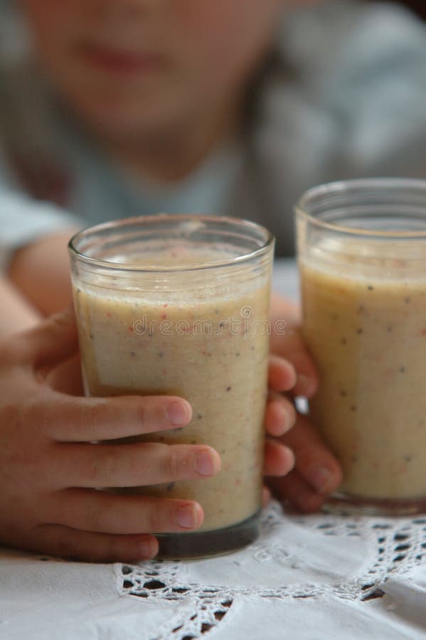 Children with Smoothie Drinks Stock Image - Image of drinks, closeup ...