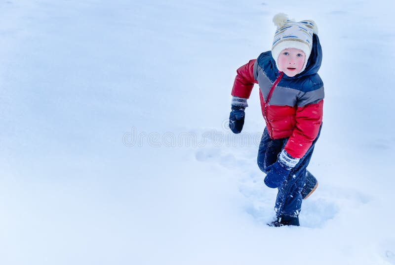 Children on snow stock image. Image of snow, cold, jacket - 37137125