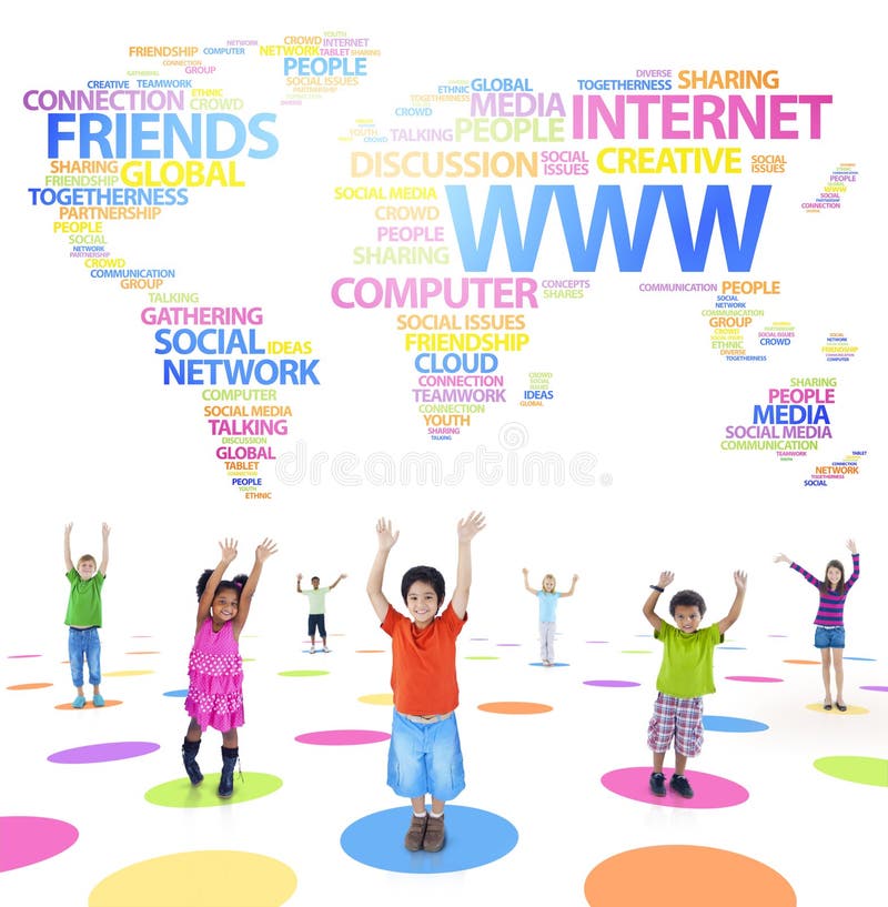 Children and Social Networking Themed Stock Image - Image of american ...