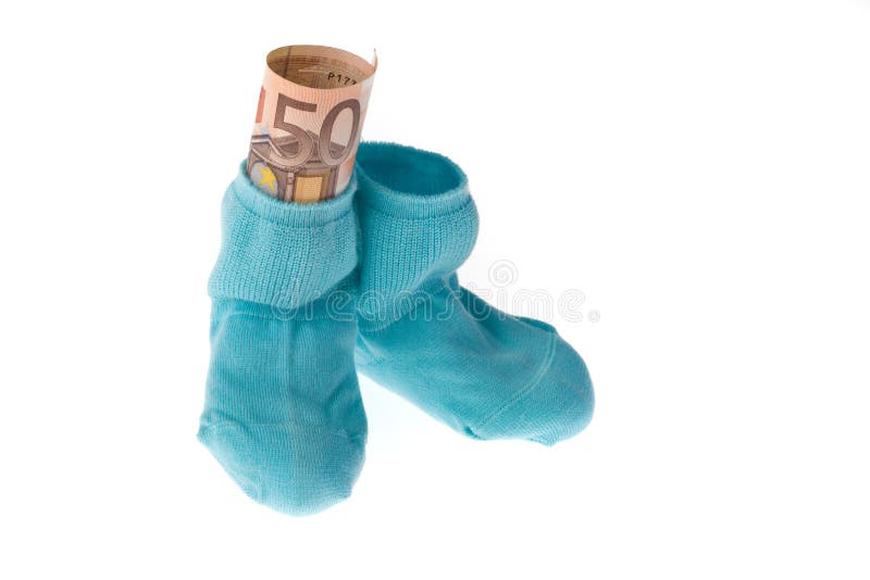 Children Socks and Euro Banknotes Stock Image - Image of note, junior ...