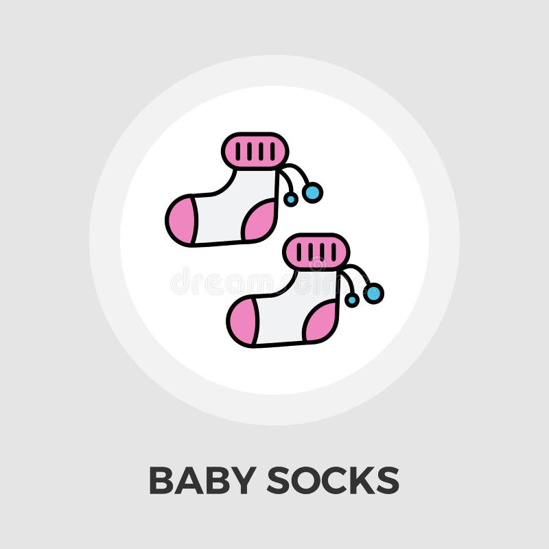 Children Socks Vector Flat Icon Stock Vector - Illustration of design ...