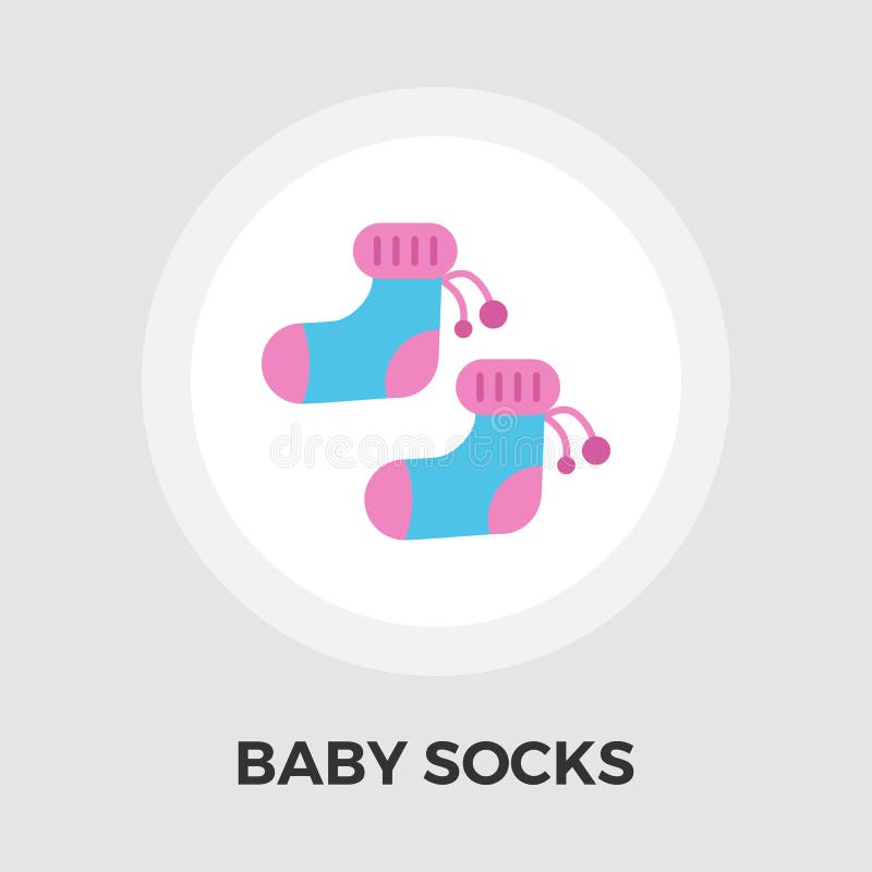 Children Socks Vector Flat Icon Stock Vector - Illustration of texture ...