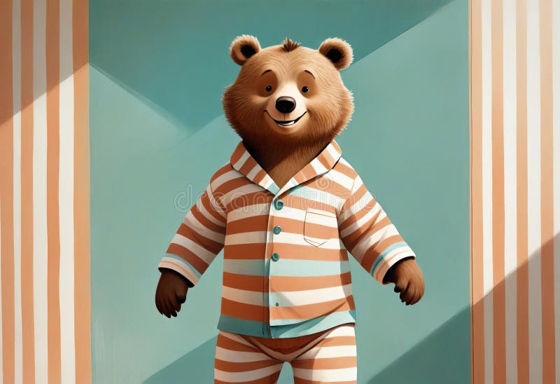 A Children Story Book Illustration of a Bear Dressed Stock Illustration ...