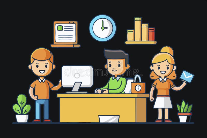 Children Study, Read a Textbook, Do Homework.School Education Stock ...