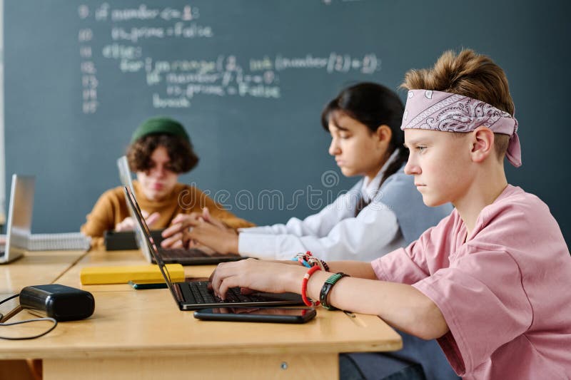 Children Studying it in the Classroom Stock Image - Image of group ...