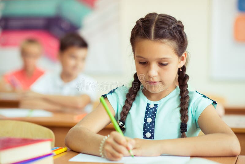 Children Studying in Classroom at the School Stock Photo - Image of ...