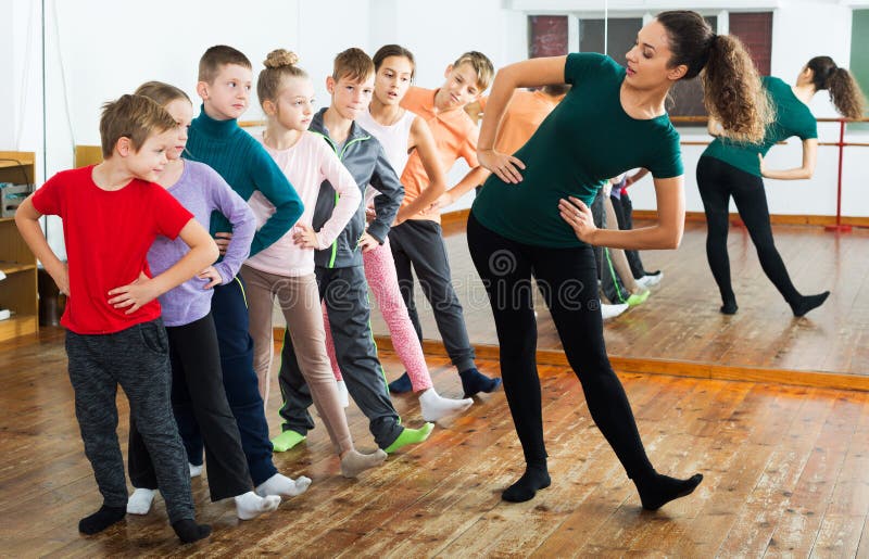 Children Studying Modern Style Dance Stock Image - Image of enjoying ...