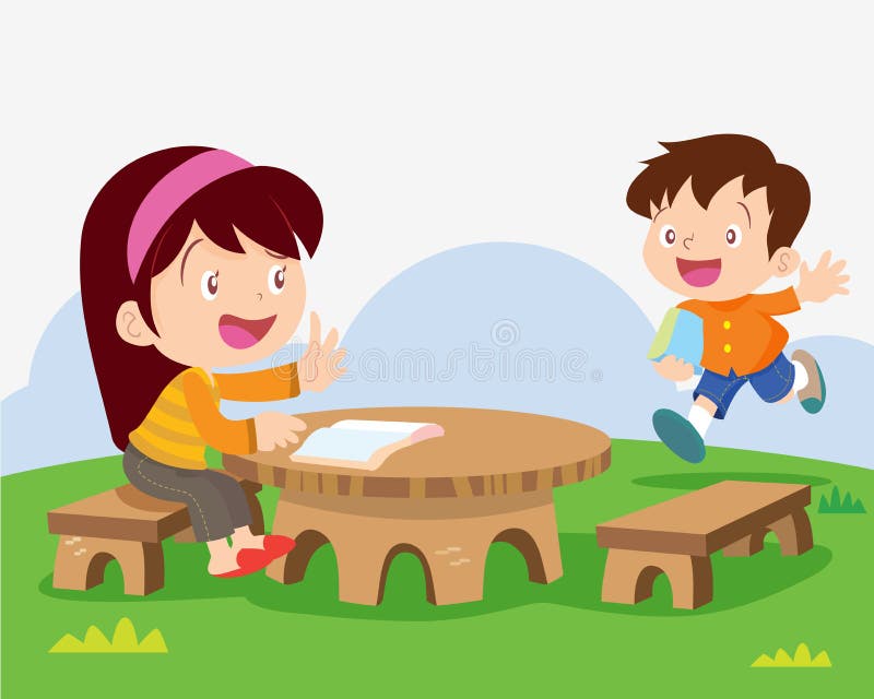 Children Studying In Classroom Stock Vector - Illustration of lesson ...