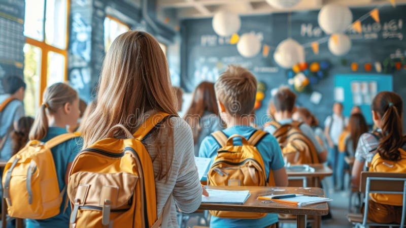 Children are Studying at School . the Concept of School Education Stock ...