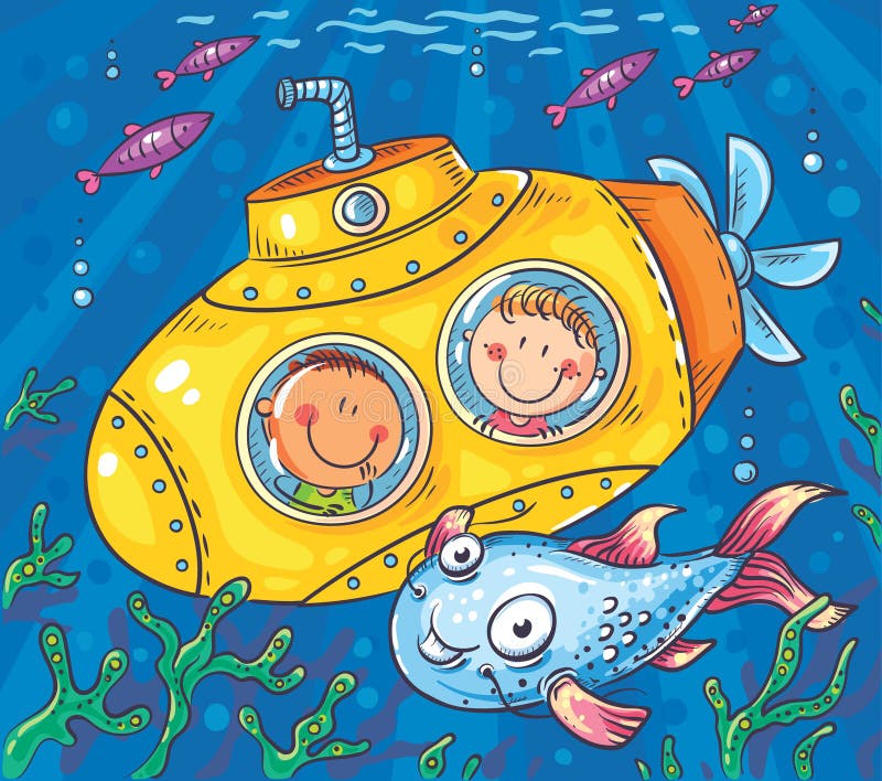 Submarine Drawing For Kids