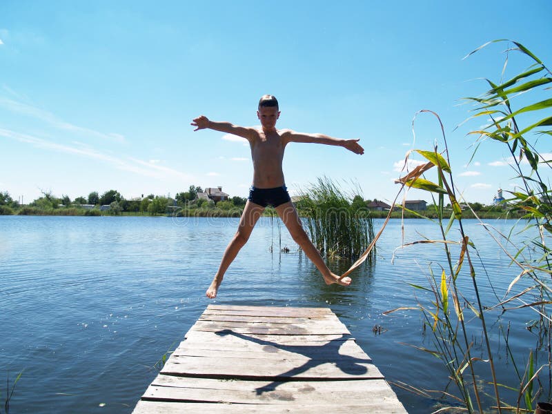 Children Bathe In The River Stock Image - Image of kids, lake: 105217571