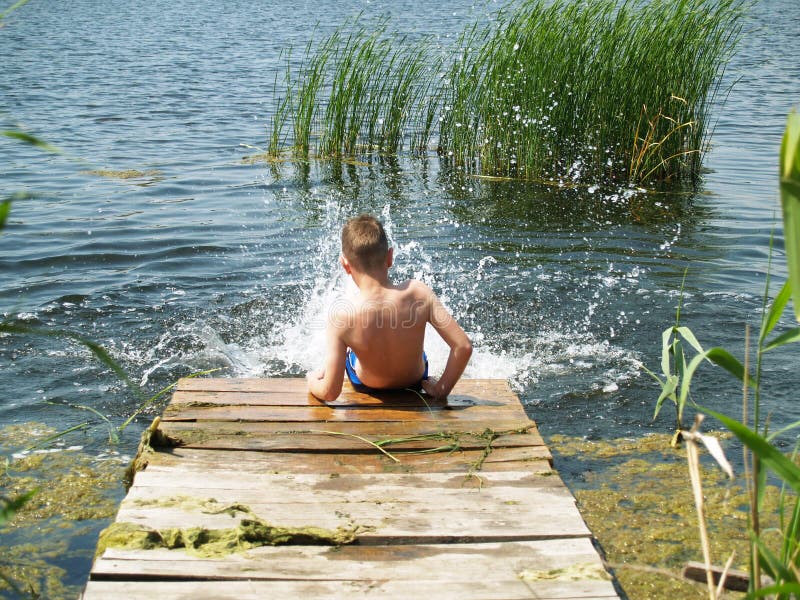 Children Bathe in the River Stock Photo - Image of jumps, clear: 110320800