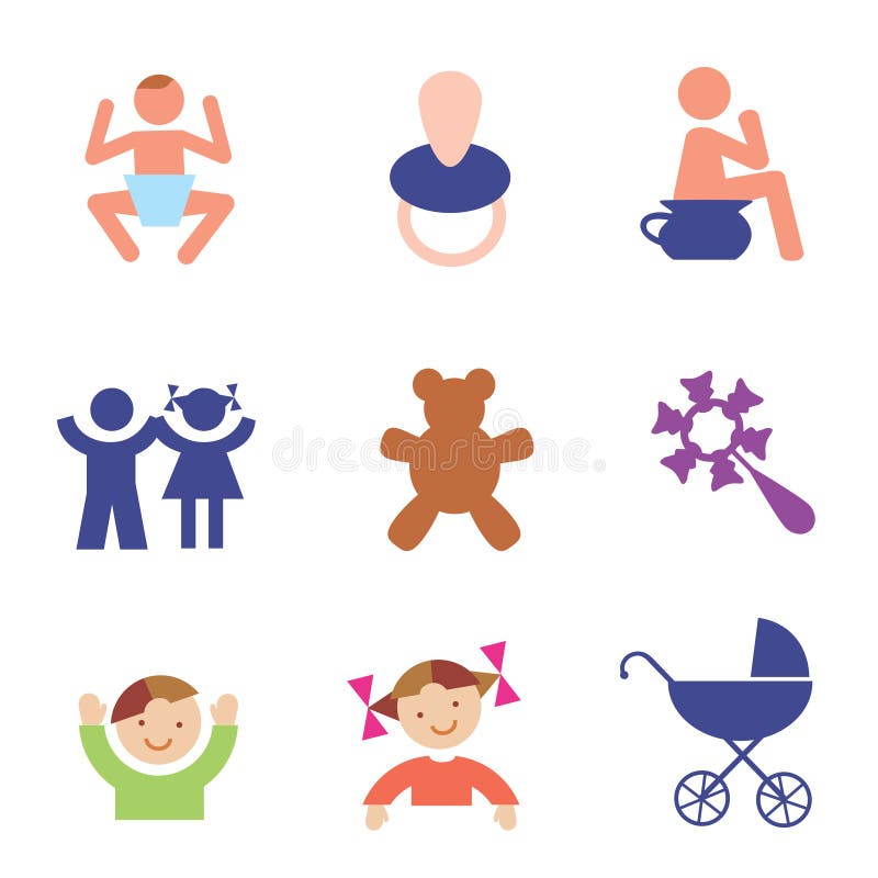 Children symbols stock vector. Illustration of cheerful - 2325475