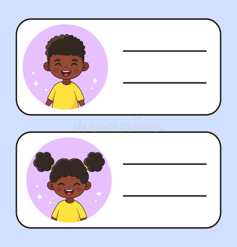 Children Tags for Print Design. Isolated Vector Stock Vector ...