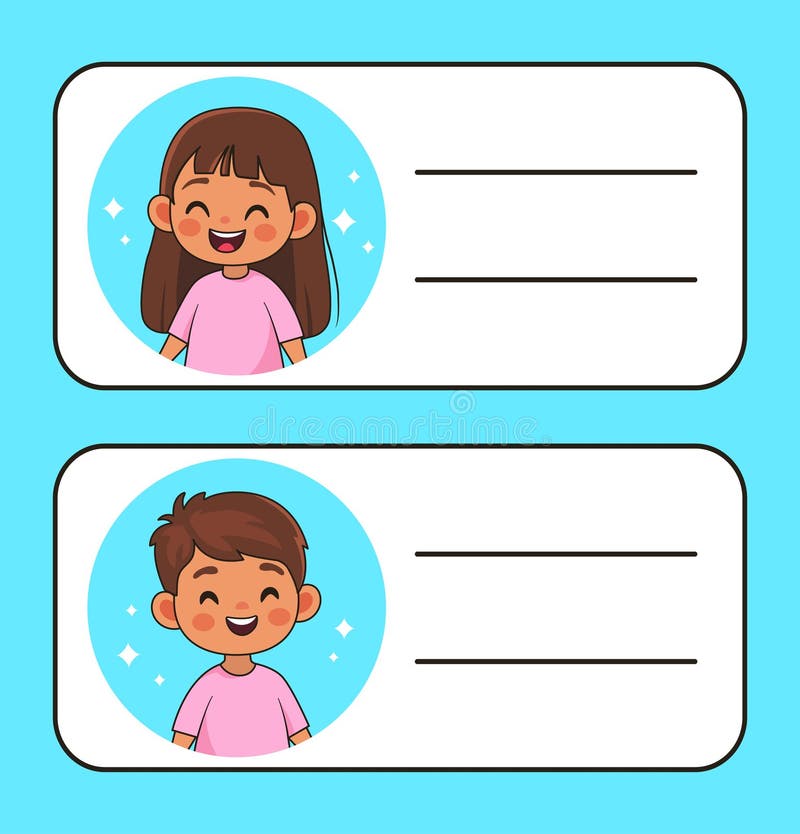 Children Tags for Print Design. Isolated Vector Stock Vector ...