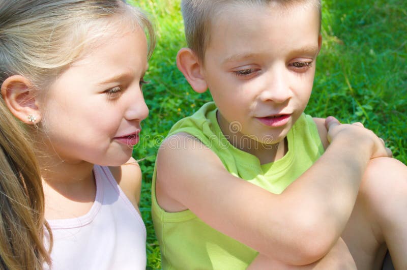 Children talking stock image. Image of caucasian, child - 30302161