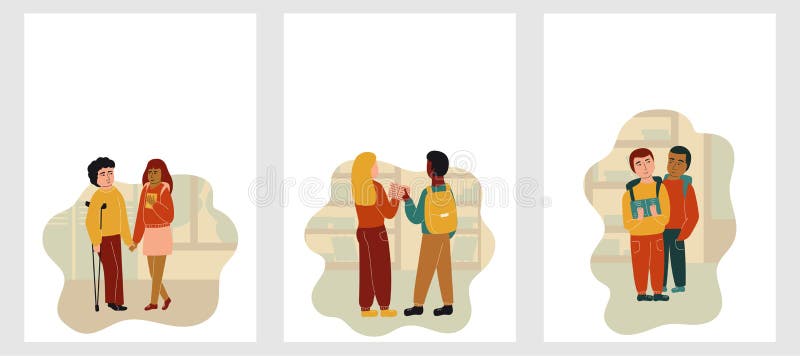 Children Talking. Postcards or Posters with Space for Text. Back To ...