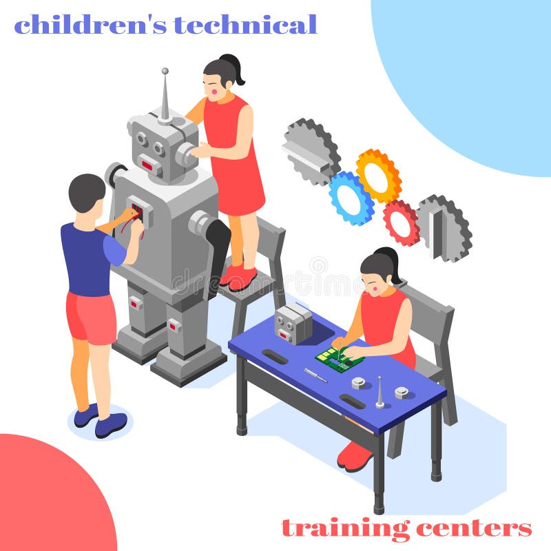 Children Technical Training Background Stock Vector - Illustration of ...