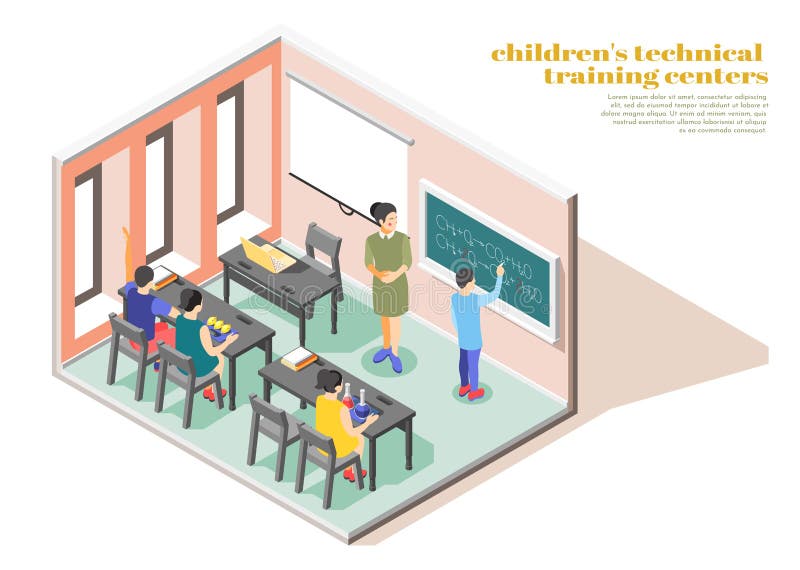 Children Technical Training Composition Stock Vector - Illustration of ...
