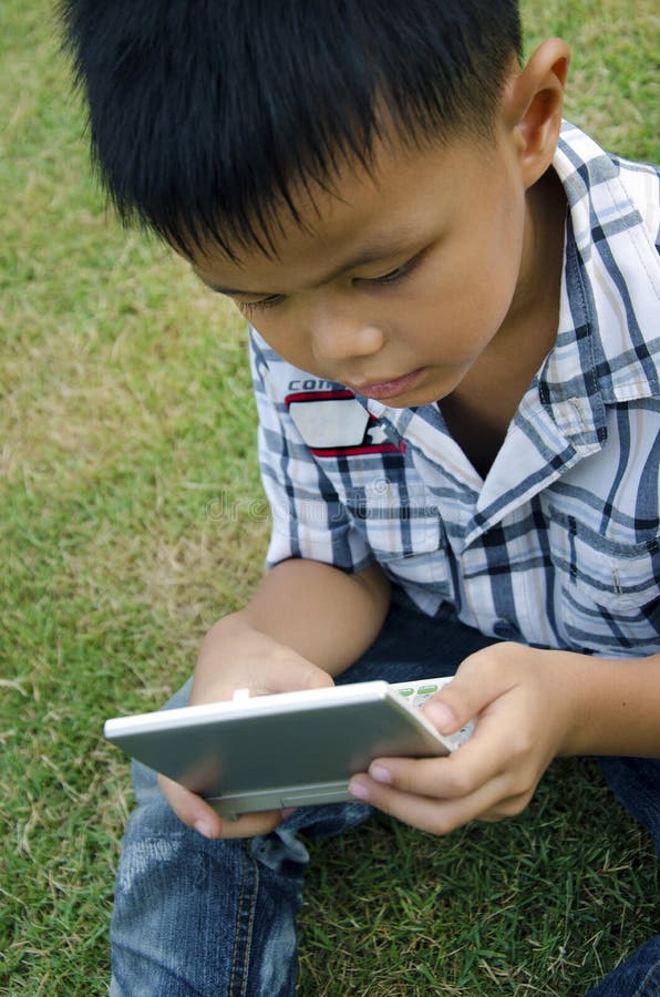 Child With Notebook Computers Stock Photo - Image of communications ...