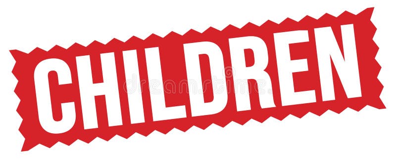 CHILDREN Text Written on Red Stamp Sign Stock Illustration ...