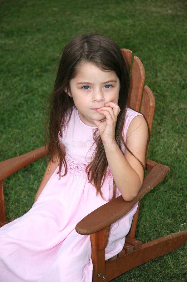 Children- Thinking Girl stock photo. Image of striking - 221182