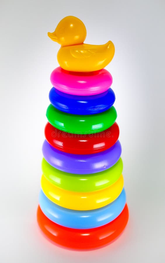 Children Toy, Plastic Stacking Ring Stock Image - Image of game ...