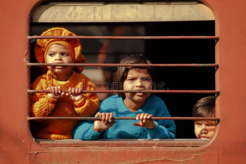 Children on Train editorial photo. Image of tradition - 18992906