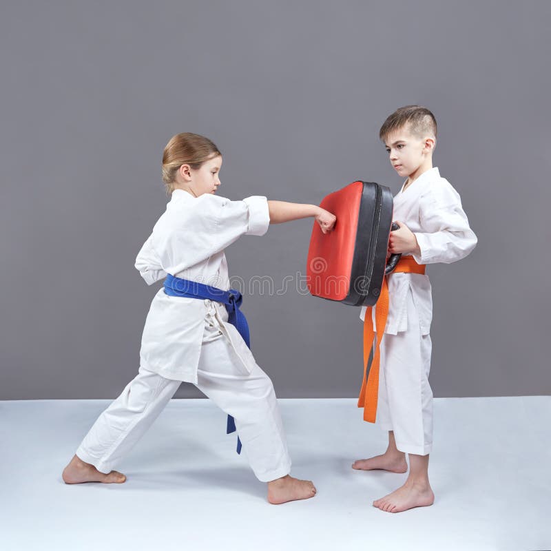 Children are Training Blow the Hand on the Simulator Stock Image ...