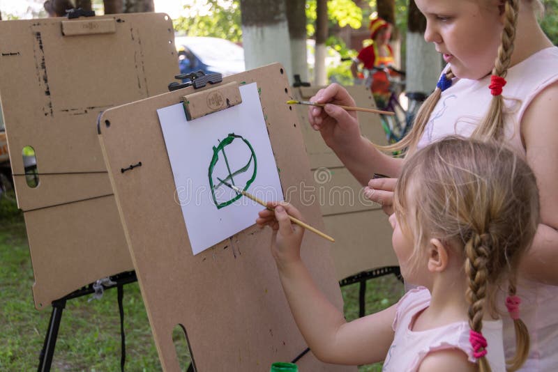 Children at the Training Master Class Stock Image - Image of contented ...