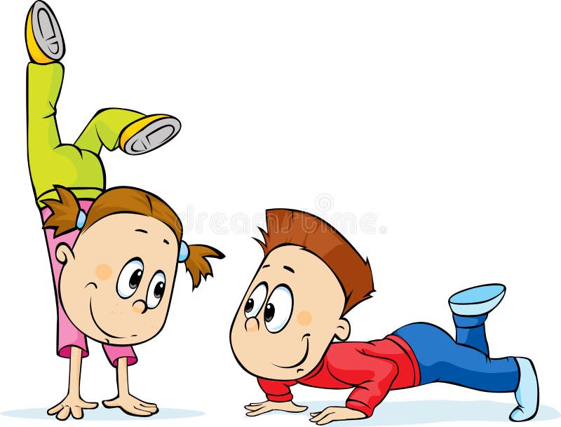Children Trains - a Fun Exercise, Vector Cartoon Stock Vector ...