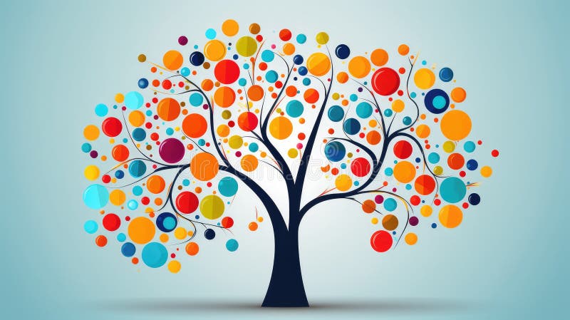 Children tree template stock illustration. Illustration of design ...