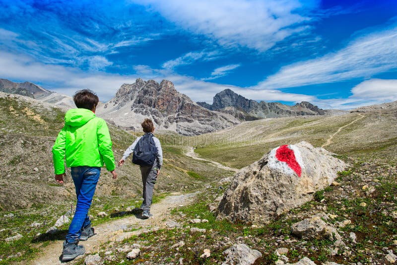 Children during a Trek in the Mountains Editorial Photo - Image of ...