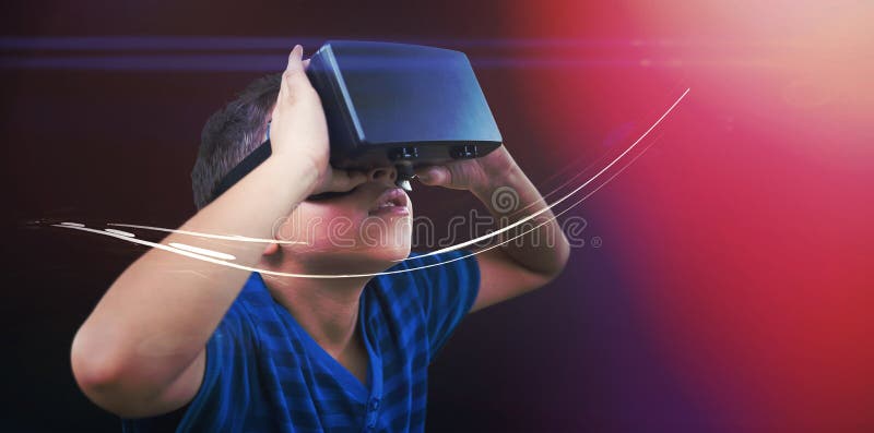 Children using an oculus stock photo. Image of hair - 118700076