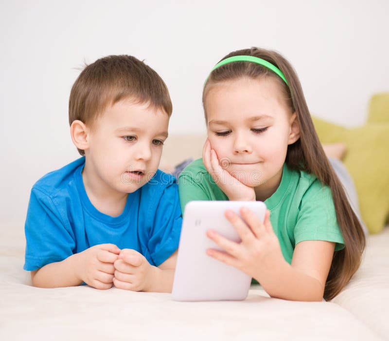 Children Using Tablet Computer Stock Photo - Image of copy, child: 36779148