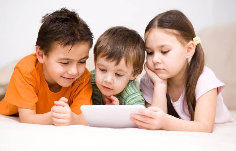 Children Using Tablet Computer Stock Photo - Image of digital, computer ...