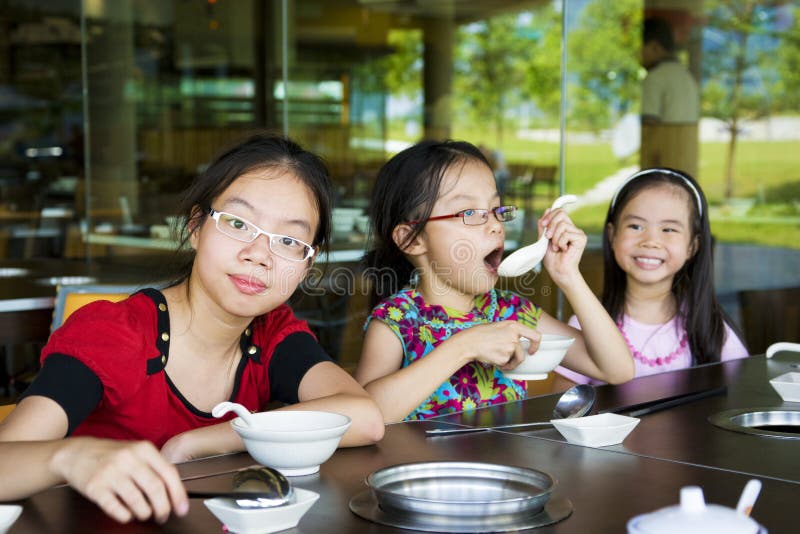 Children Waiting for Lunch stock image. Image of meal - 9609123