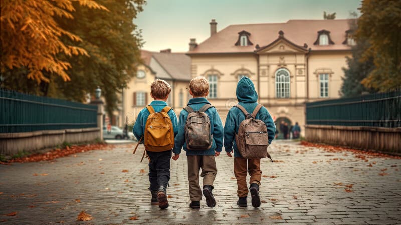 Home School Walking Stock Illustrations – 371 Home School Walking Stock ...