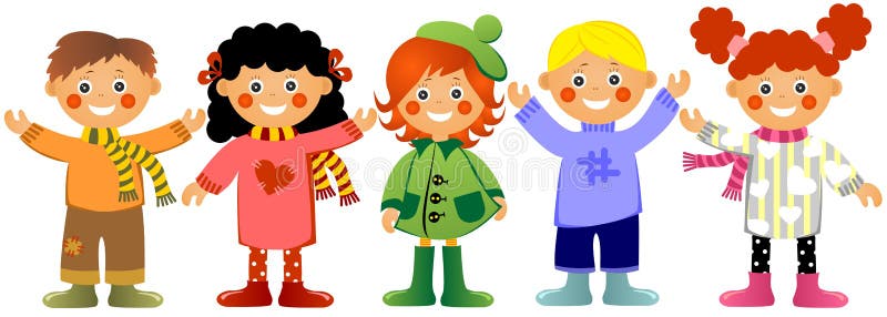 Children do a warm-up stock vector. Illustration of smile - 41781092